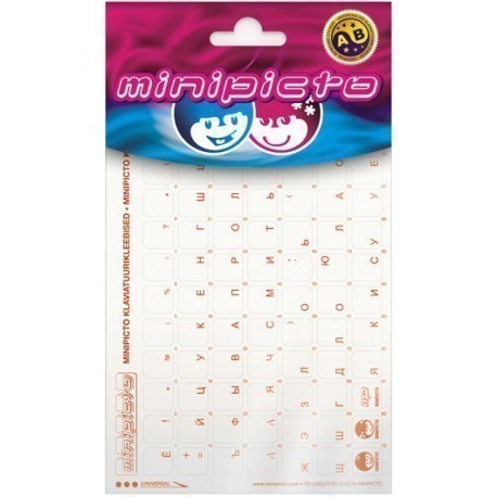 Minipicto keyboard sticker EST KB-EE-UNI01CLRRED, matte red - Keyboard ...