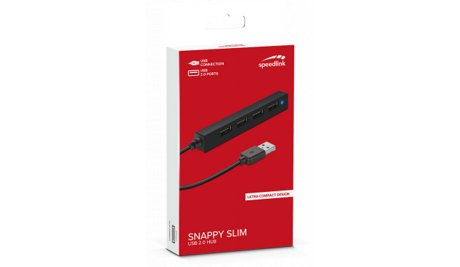 Speedlink USB hub Snappy Slim 4-port (SL-140000-BK) - USB hubs - Nordic ...