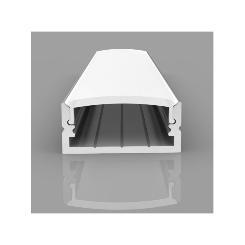 Surface / built-in anodized aluminum profile with frosted glass for 1-2 ...