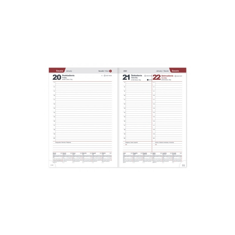 Planning notebook calendar 2024m. A5 white - Diaries and notebooks ...