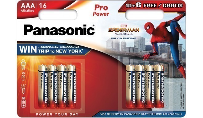 Panasonic Pro Power battery LR03PPG/16B 10+6pcs - Batteries - Photopoint