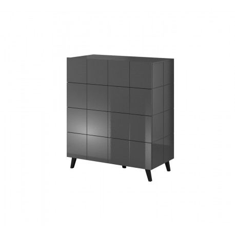 Cama chest of drawers 4D REJA graphite gloss/graphite gloss - Dressers ...