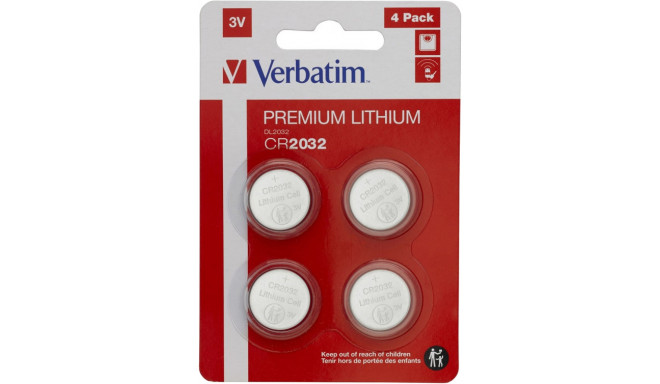 Verbatim patarei CR2032 3V 4tk - Patareid - Photopoint