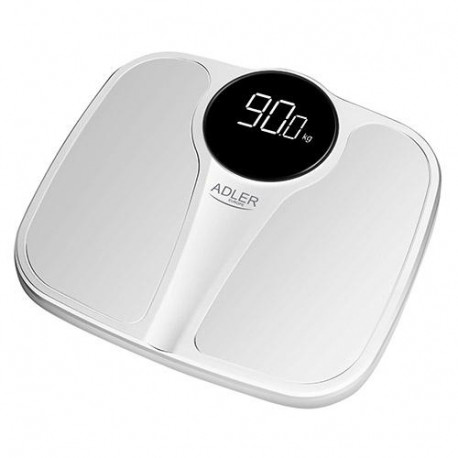 Adler AD 8172W personal scale Rectangle White Electronic personal scale ...
