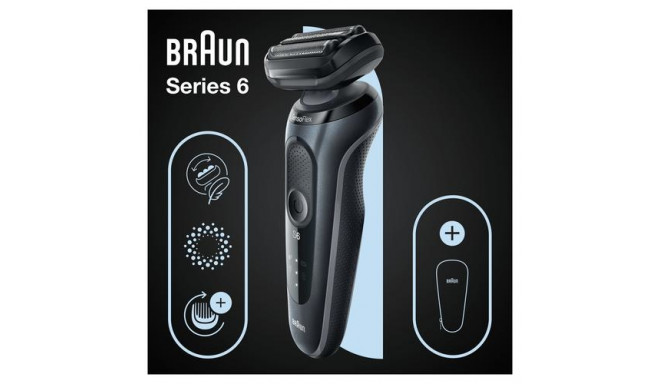 Braun Series 6 61-N1000s Foil shaver Black, Grey - Shavers - Photopoint.lv