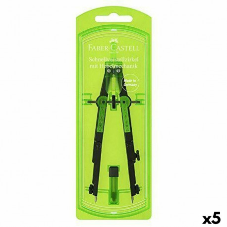 Compass Faber-Castell Black/Green 5 Units - Compasses - Photopoint