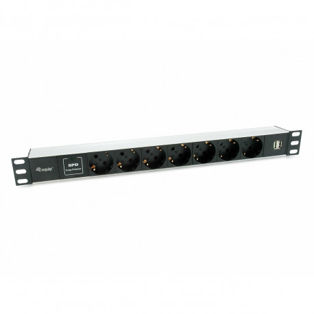 7 Socket Extension Cable with Switch Equip 333315 Black - Switches ...