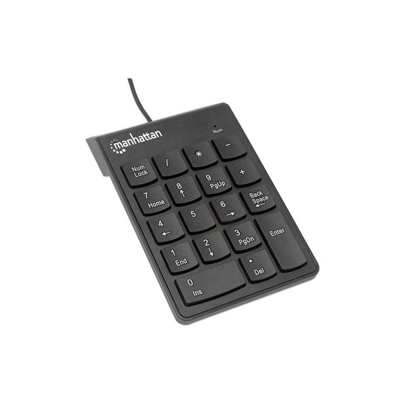 Manhattan Numeric Keypad, Wired, USB-A, 18 Full Size Keys, Black ...
