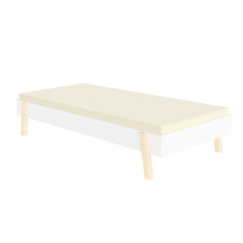 Lastevoodi Modular kaldus jalgadel 90x200cm, valge - Beds - Photopoint.lv