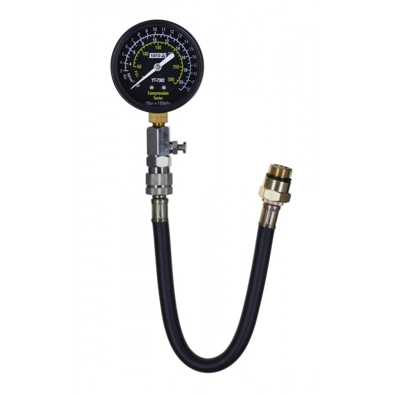 COMPRESSION PRESSURE GAUGE YATO YT-7302 + ADAPTER - Other measuring ...