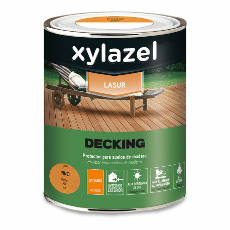 Lasur Xylazel Decking Surface protector 750 ml Pinewood Satin finish ...
