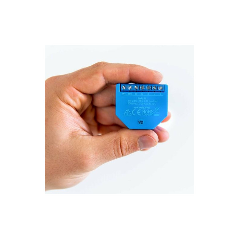 Shelly 1L electrical relay Blue - Nutikodu moodulid - Photopoint