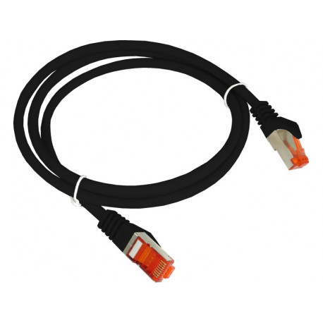 Alantec KKS6CZA0.5 Patch-cord F/UTP cat.6 PVC 0.5m black - Kaablid ...