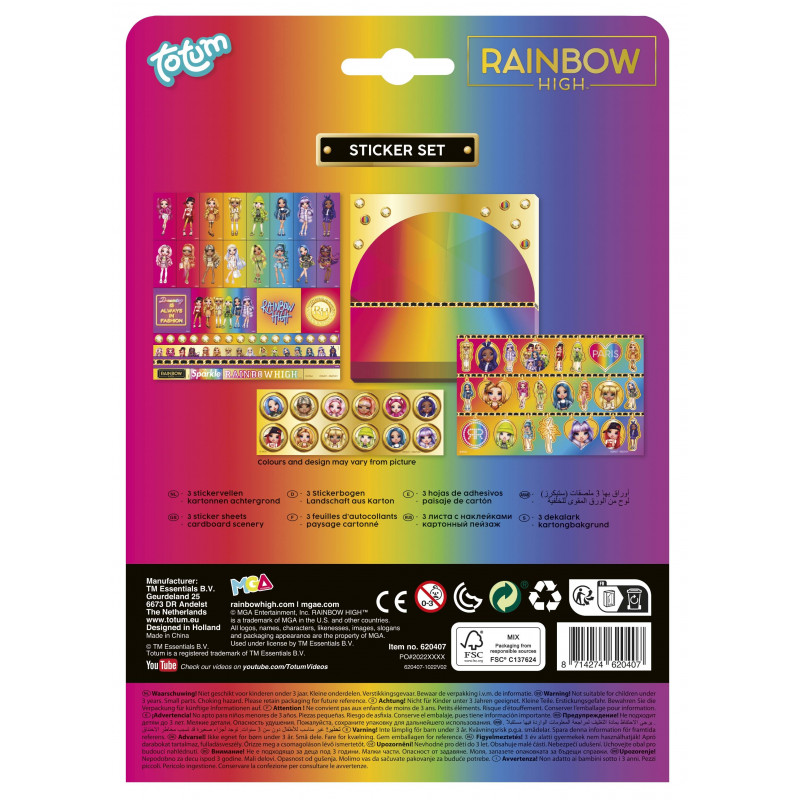 TOTUM RAINBOW HIGH Sticker Set, 620407 - Stickers & albums - Photopoint