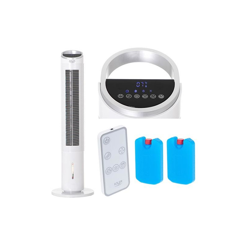 Adler Tower Air Cooler 2L 3in1 59 dB White - Kliimaseadmed - Photopoint