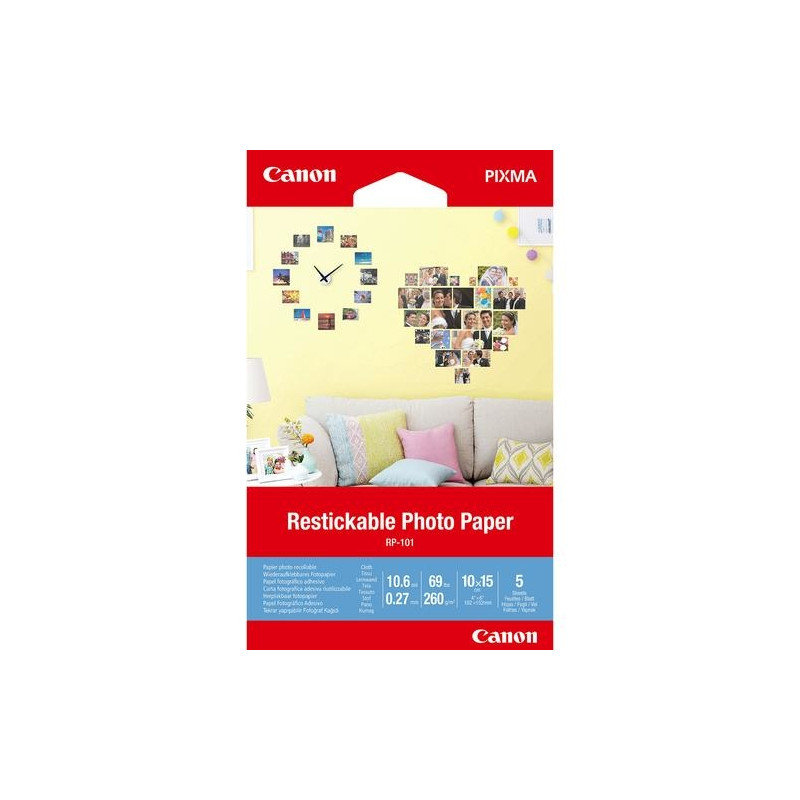 Canon RP-101 Removable Photo Stickers, 4x6", 5 sheets - Fotopaberid ...