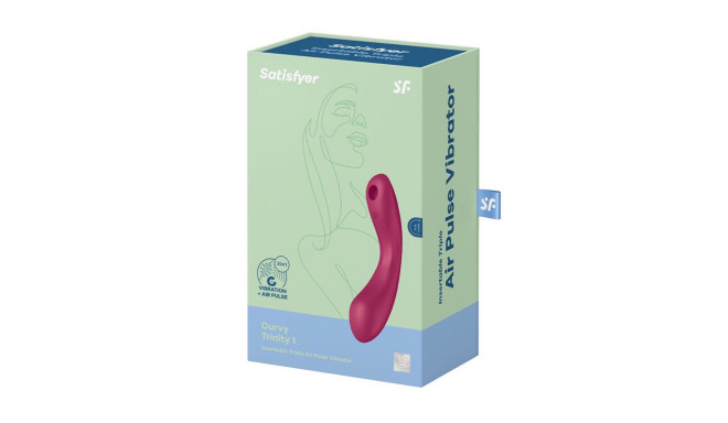 SATISFYER CURVY TRINITY 1 TRIPLE AIR PULSE VIBRATOR ROJO 1UN - Vibraatorid - Photopoint