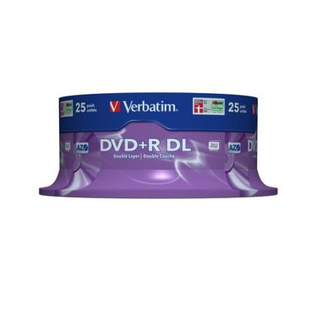 Verbatim DVD+R Double Layer 8x Matt Silver 25pk Spindle - DVD toorikud ...