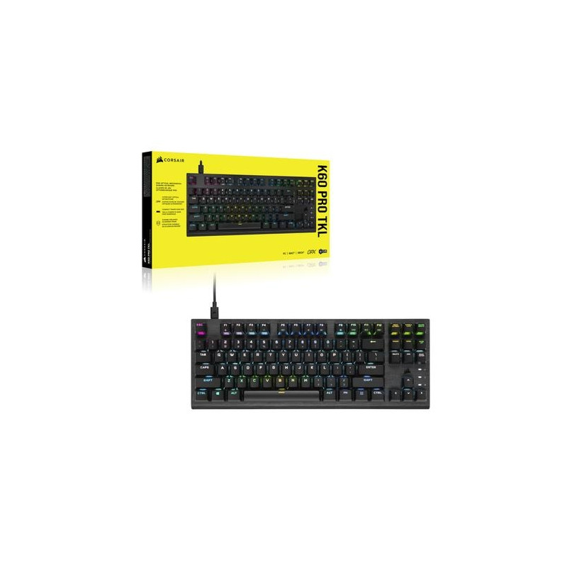Corsair K60 PRO TKL keyboard USB QWERTY US International Black ...