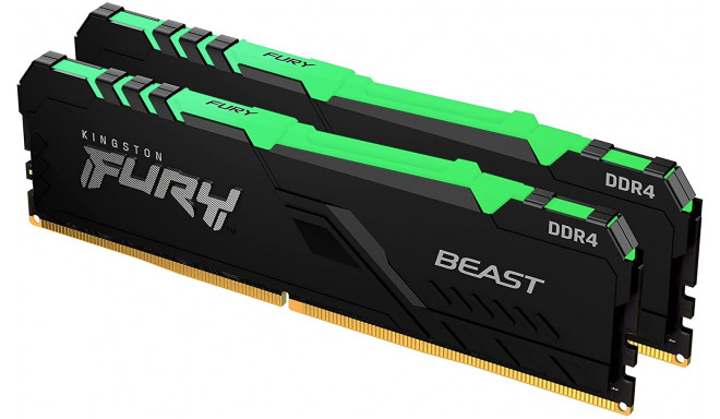 Kingston RAM DDR4 16GB 3600 CL 17 Beast RGB Dual Kit - RAM - Photopoint