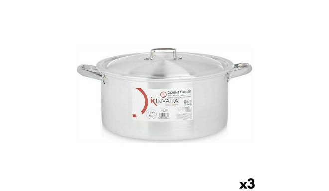 Kastrul kaanega Hõbedane Alumiinium 12,5 L (3 Ühikut) - Pannid - Photopoint