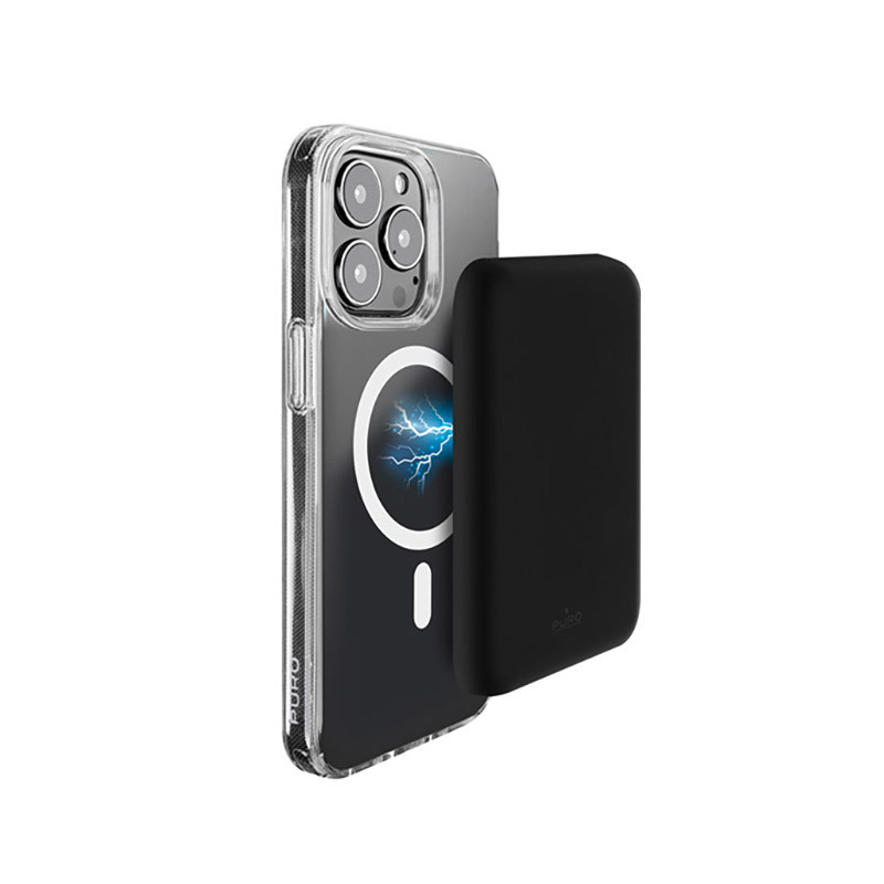 PURO Slim PowerMag Power Bank - Power Bank Inductive 4000 mAh MagSafe ...