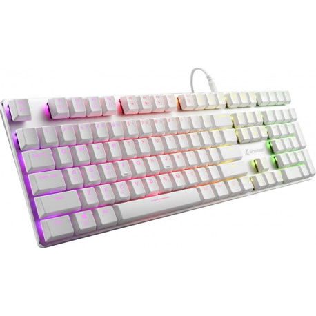 Sharkoon PureWriter RGB, gaming keyboard (white, US layout, kailh choc ...