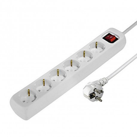 Schuko 6 Way Multi-socket Adapter Hama 00030384 1,4 m White - Extension ...