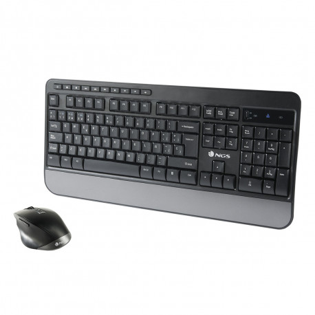 Keyboard and Mouse NGS Black Spanish Qwerty - Keyboards - Photopoint