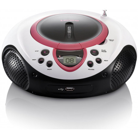 Lenco radio/CD player SCD-38 USB, pink - Radios - Photopoint