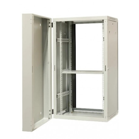 EMITERNET Split hanging cabinet 19" 22U, sheet metal/glass doors, 600× ...