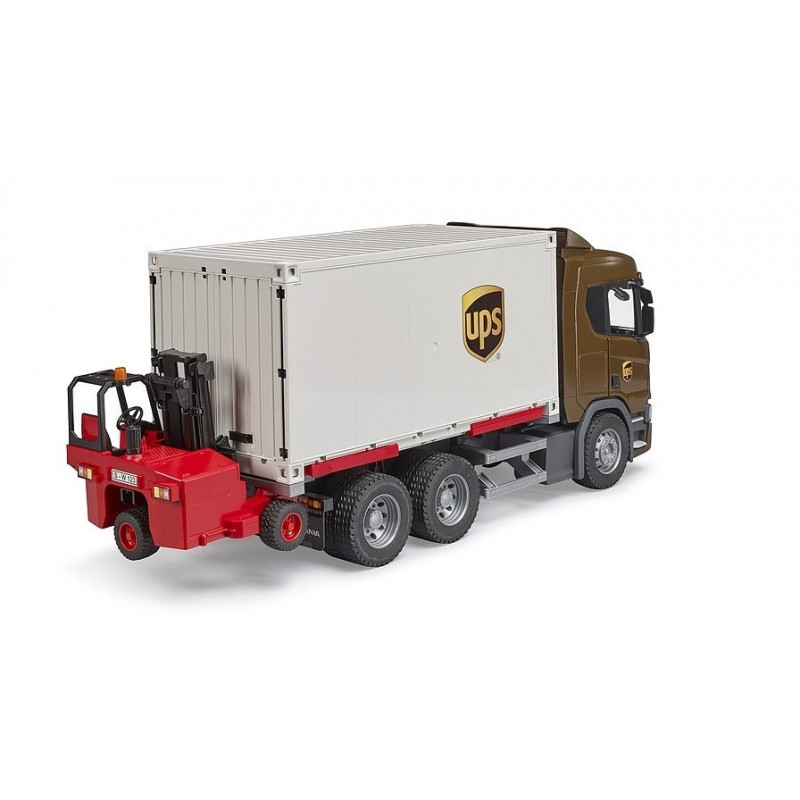 Vehicle Scania Super 560R UPS container with forklift - Mänguautod ...