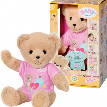 BABY BORN Plush Bear pink, 43cm - Plushies - Photopoint