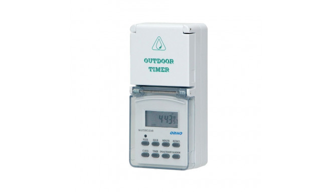 Weekly digital timer with LCD display, IP44 (OR-PRE-432) - Socket ...