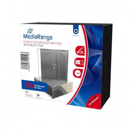 MediaRange BOX32 optical disc case DVD case 1 discs Black, Transparent ...
