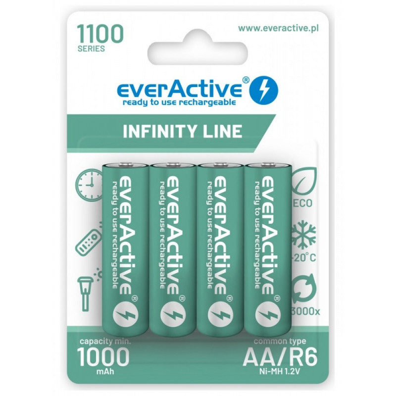 EverActive rechargeable battery AA Infinity Line 1100mAh 4pcs ...