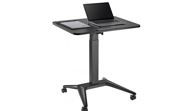 Maclean MC-453 B Mobile Laptop Desk with Pneumatic Height Adjustment ...