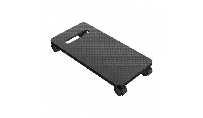 Desktop computer stand, with wheels (black) - Lauaarvutite kinnitused ...
