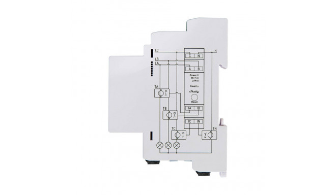 2-phase Energy Meter Shelly PRO 3EM 120A Wi-Fi - Releed - Photopoint