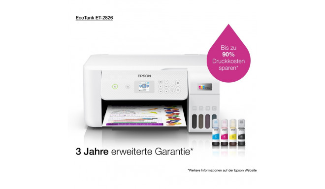 "T Epson EcoTank ET-2826 Tintenstrahldrucker 3in1 A4 WLAN WiFi Weiss ...