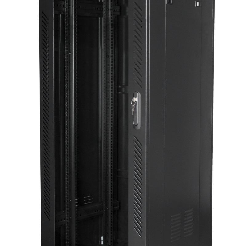 RACK CABINET 19" FREE-STANDING 32U/600X600 (FLAT PACK) BLACK LANBERG ...