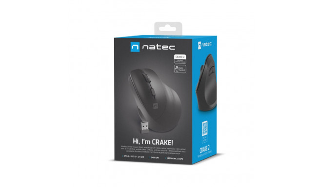 Natec wireless mouse Crake 2, black (NMY-2048) - Mice - Photopoint