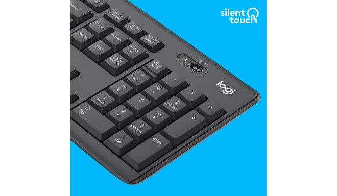 "Logitech MK295 Silent wireless Combo Graphite WERTY US" - Keyboards ...