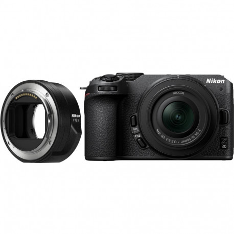 Nikon Z 30, (Z30) + NIKKOR Z DX 16-50mm f/3.5-6.3 VR + FTZ II Adapter ...