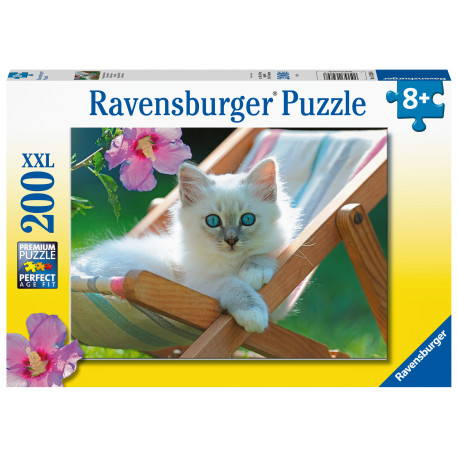 Ravensburger pusle 200 tk Valge kass - Pusled - Photopoint