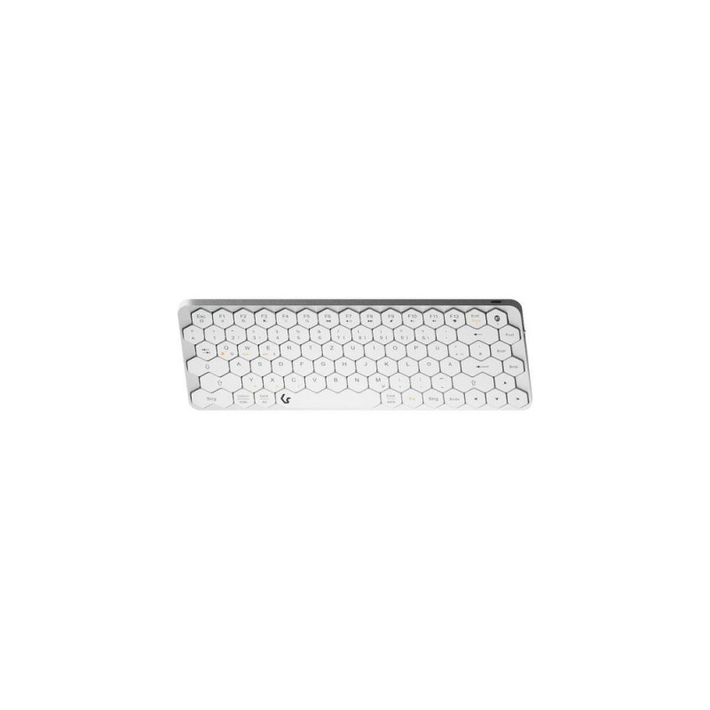 KeySonic KSK-5020BT-S keyboard Bluetooth QWERTZ German Aluminium, White ...