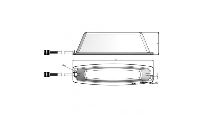 Scan-Antenna TB450 Wall Mounted Low Profile Wideband Tetra and PMR ...