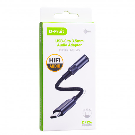 D-Fruit adapter USB-C - 3,5mm DF126 - Adapters - Photopoint