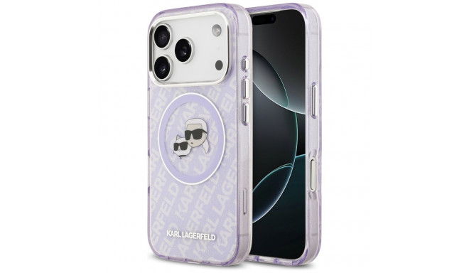 Karl Lagerfeld IML Glitter Karl & Choupette Heads Logo MagSafe Case for ...