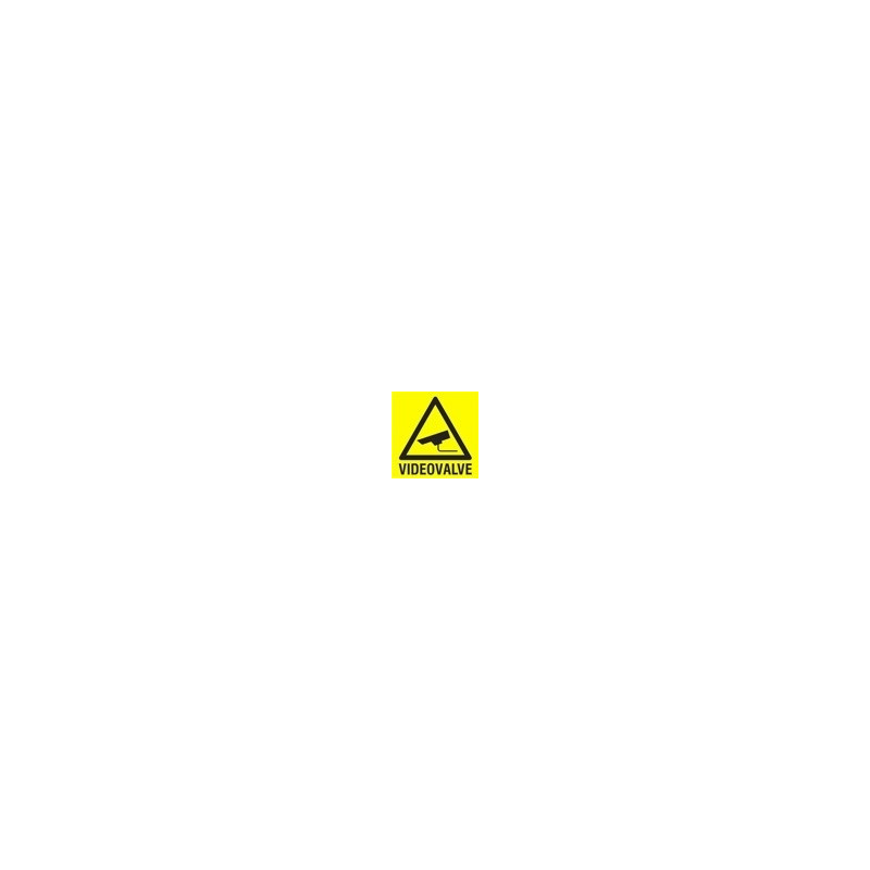 Ohutus - silt Videovalve (koos tekstiga `VIDEOVALVE`) , kleebis 10x10 ...